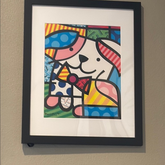 Art | Romero Britto Colorful Dog Art Print | Poshmark